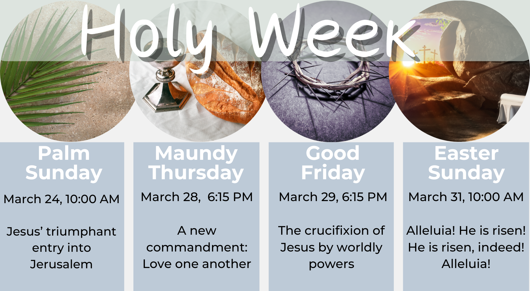 Join us for Holy Week • Grace Lutheran Church